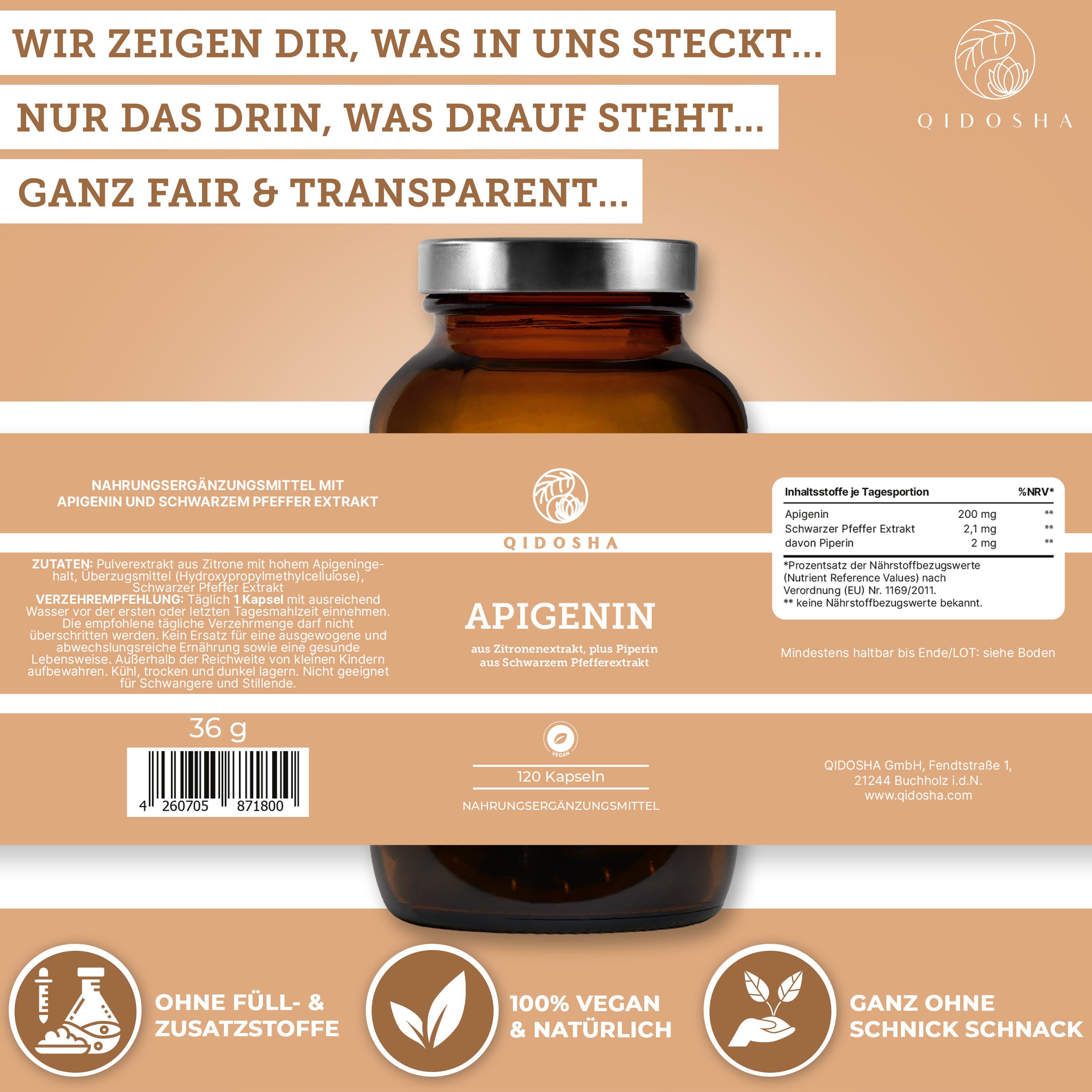 Buy apigenin capsules plus piperine as a bioenhancer online – QIDOSHA